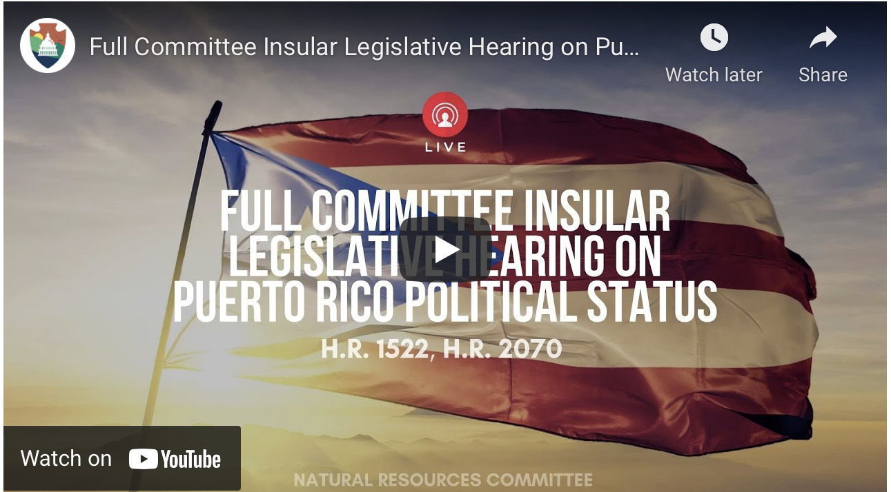Next Hearing on Puerto Rico Status | Puerto Rico 51st